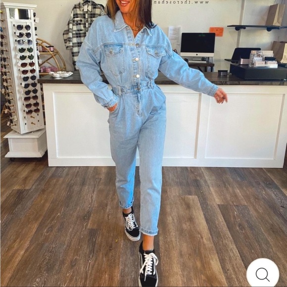 Mable | Pants & Jumpsuits | Mable Denim Jumpsuit Size Large | Poshmark